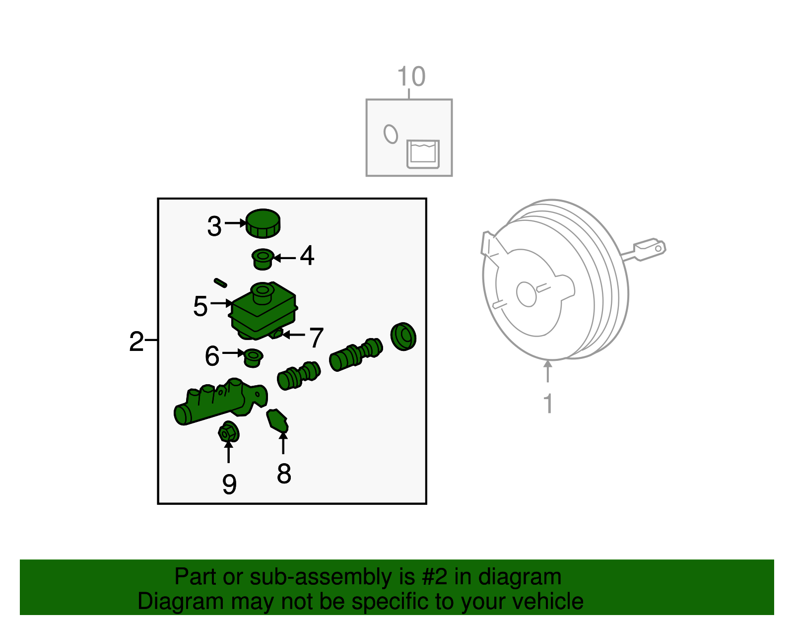 2010-2014 Subaru Brake Master Cylinder 26401AJ002 | Subaru Parts Guys