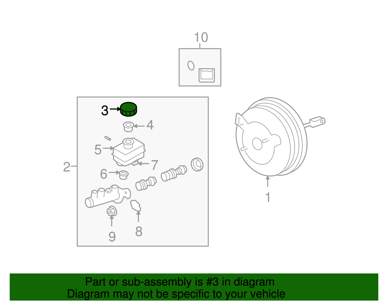2005-2025 Subaru Brake Master Cylinder Reservoir Cap 26452AG001 ...