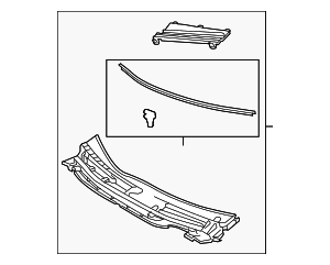 Genuine Toyota Cowl Top Panel part# 55708-47110 for 2010-2015 Toyota ...