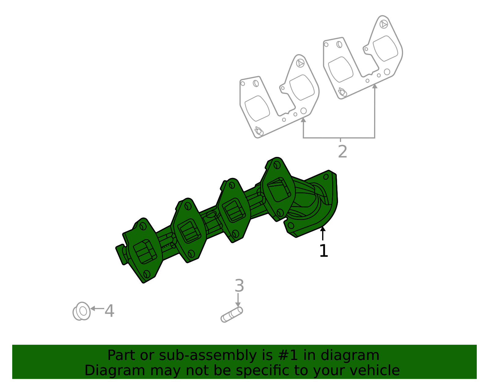 2017-2019 Ford Exhaust Manifold - Passenger Side (RH) HC2Z-9430-A ...