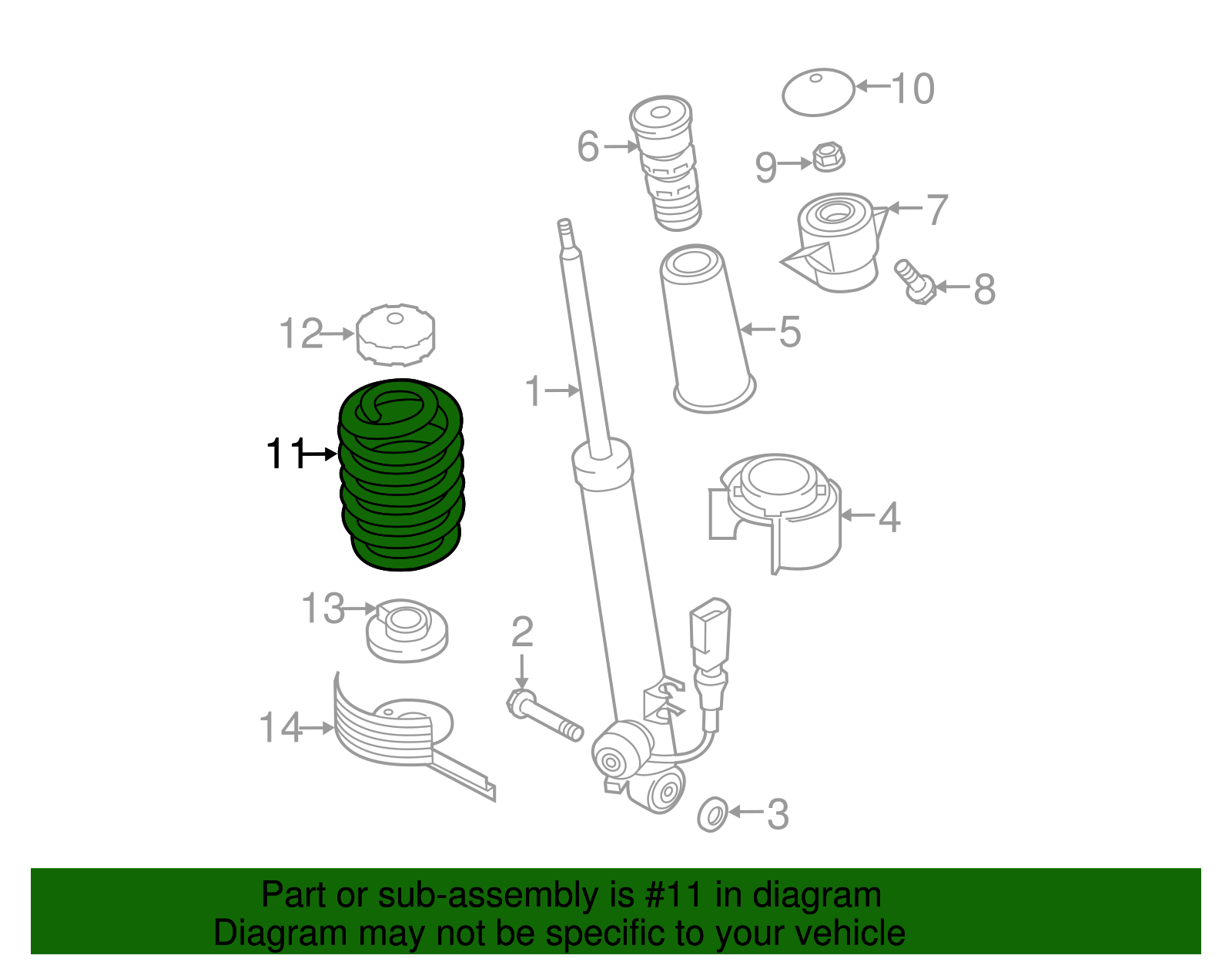 8K0-511-115-DF - Coil Spring 2009-2018 Audi | Audi OEM Parts Guy