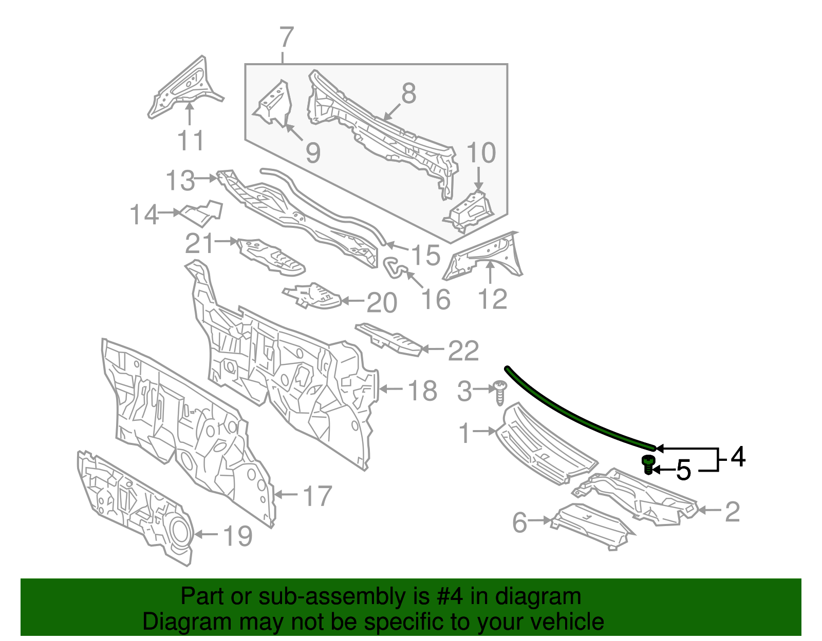 53383-52050 - Seal 2007-2011 Toyota Yaris | Toyota San Diego Parts
