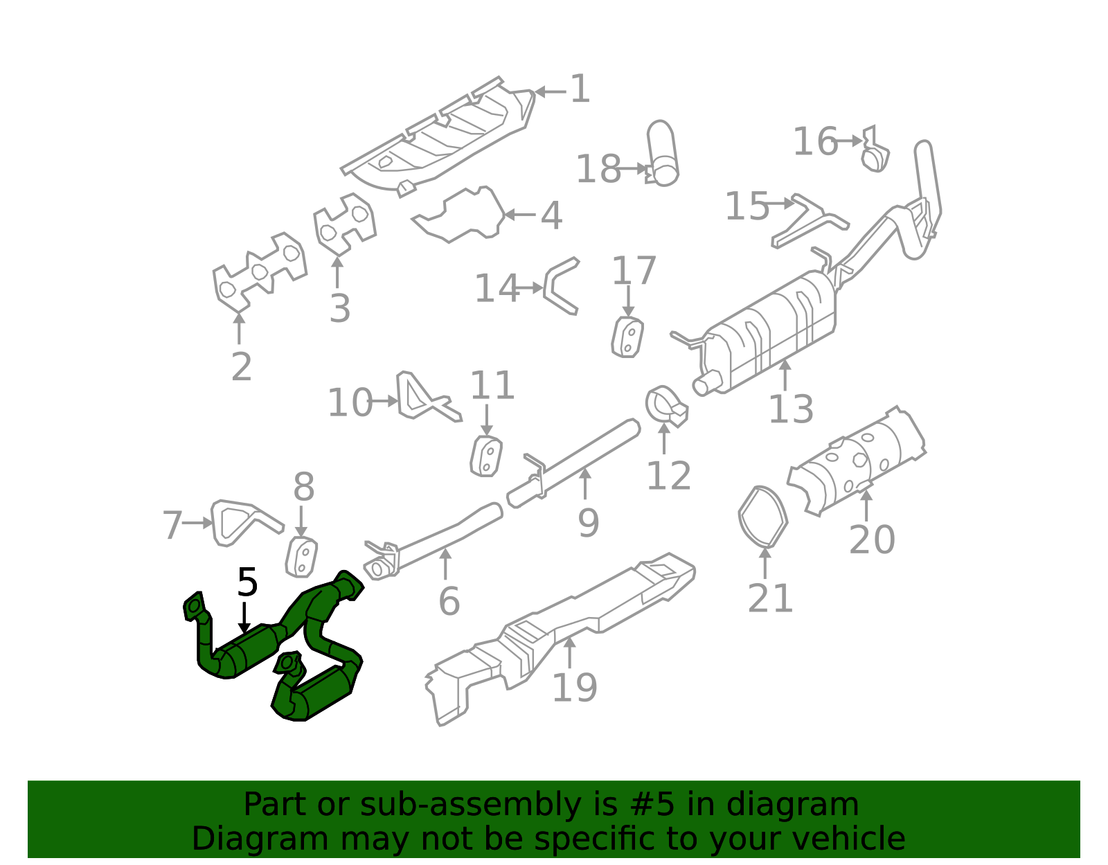 Genuine OEM Ford Part - Catalytic Converter 9C3Z-5E212-A | Genuine OEM ...