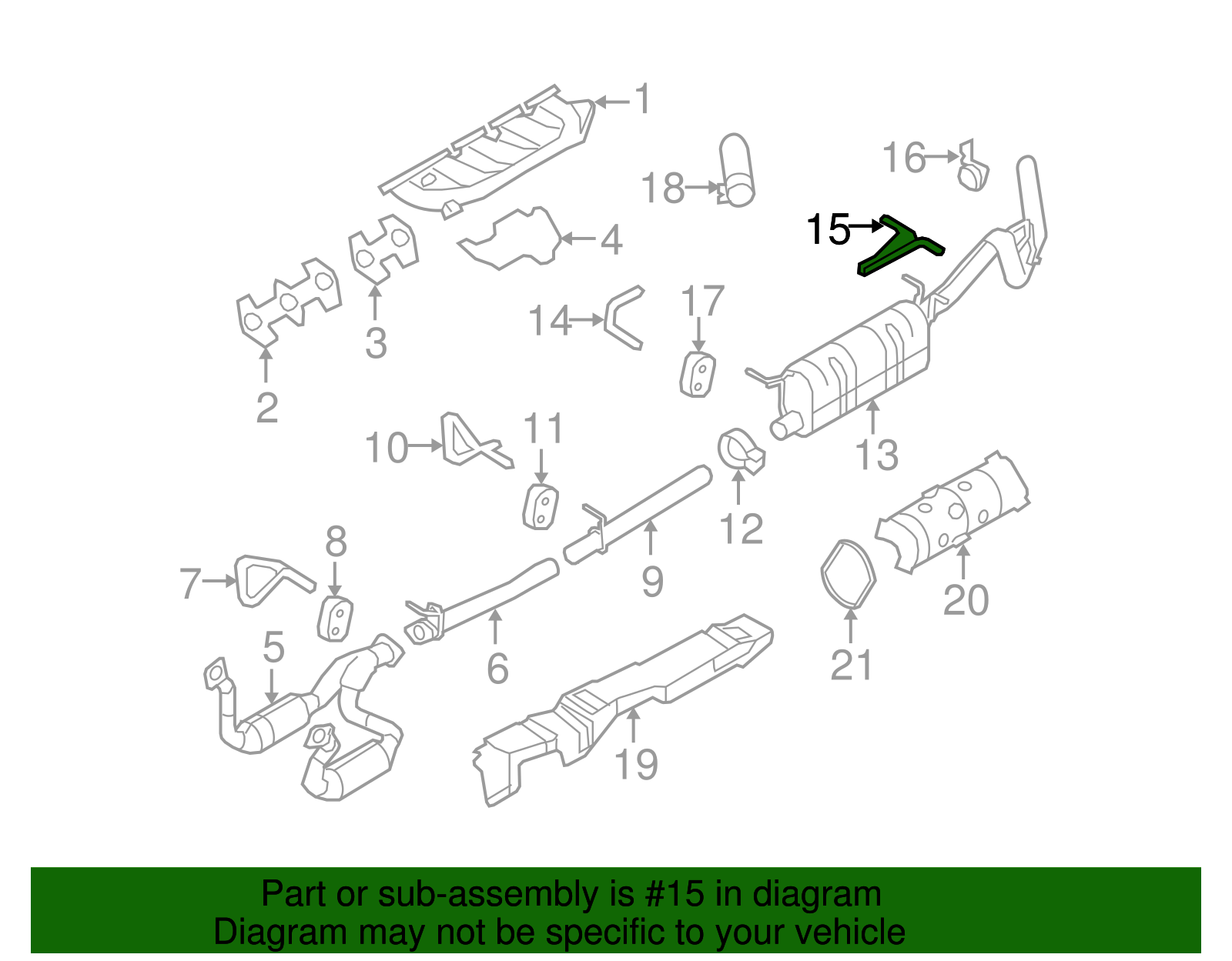 2008-2019 Ford | Exhaust System Hanger Bracket | 7C3Z-5A246-DB | Walls ...