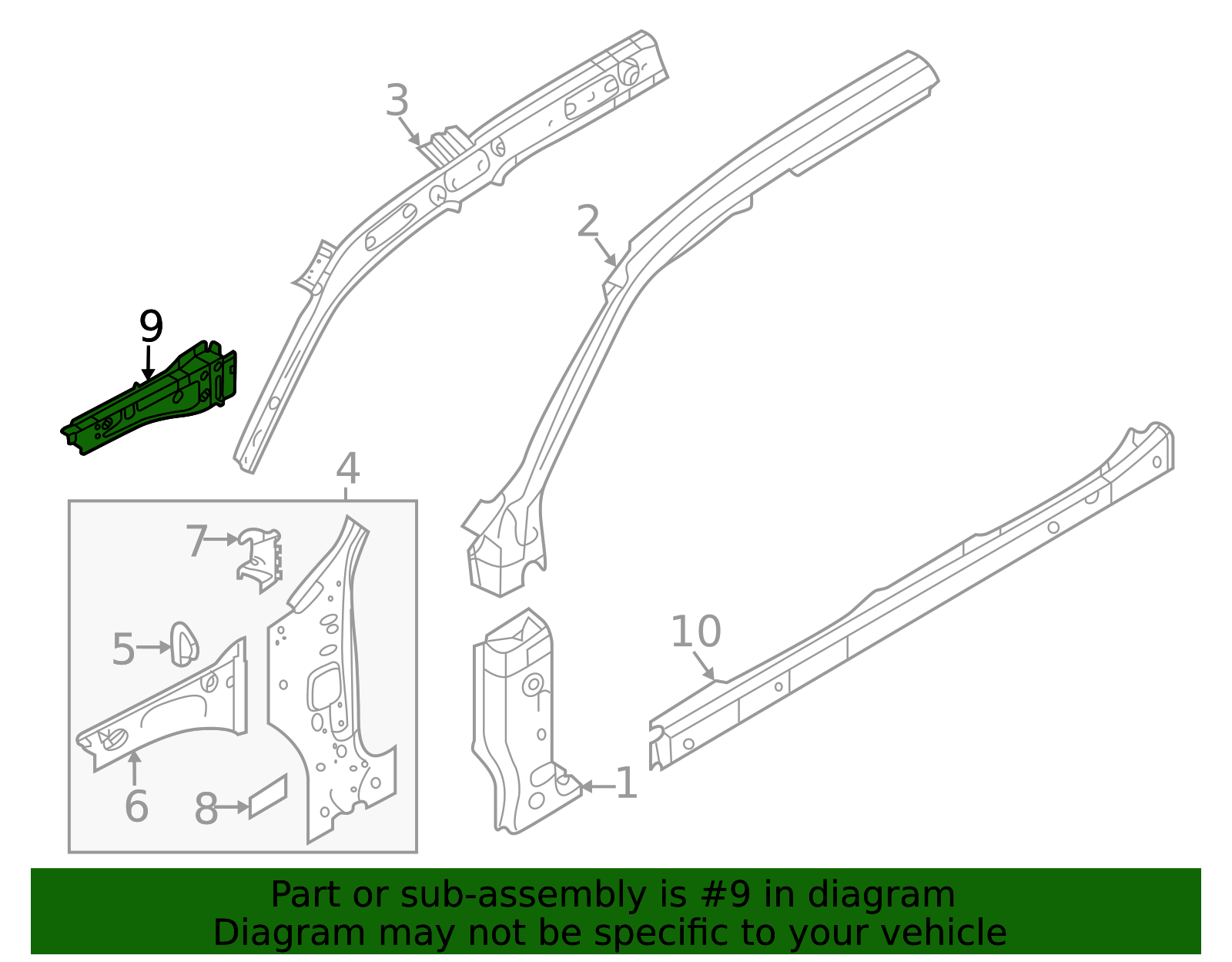 3CN-810-135 - High-Quality Upper Rail for 2018-2025 Volkswagen ...