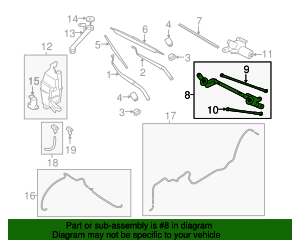 28800-4CC1A - Wiper Linkage 2017-2020 Nissan Rogue | Nissan Parts ...