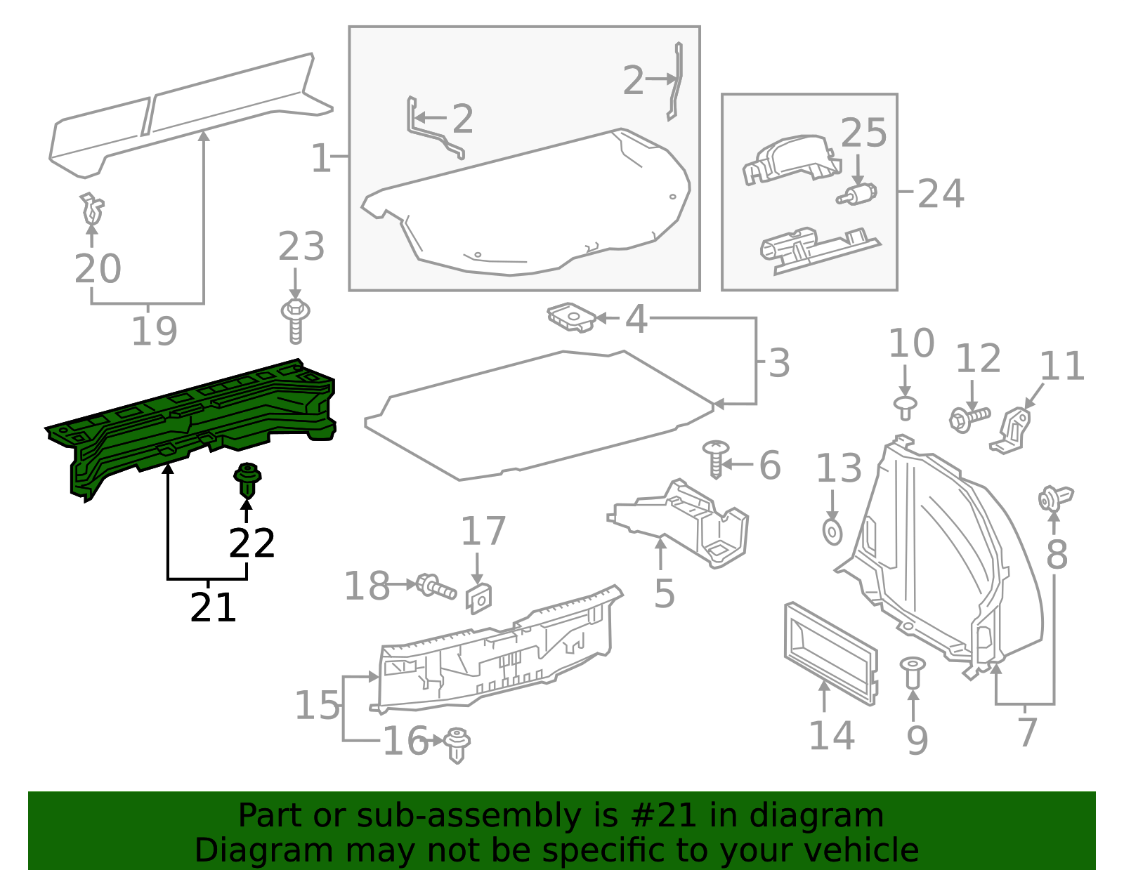 2019-2025 Toyota Corolla Trunk Trim Panel 64070-12010-C1 | Toyota Parts ...