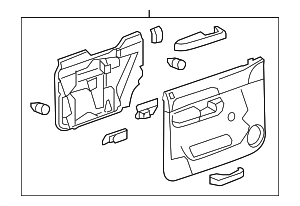 22818470 - Ebony Front Passenger Side Door Trim Panel 2010-2014 GM ...
