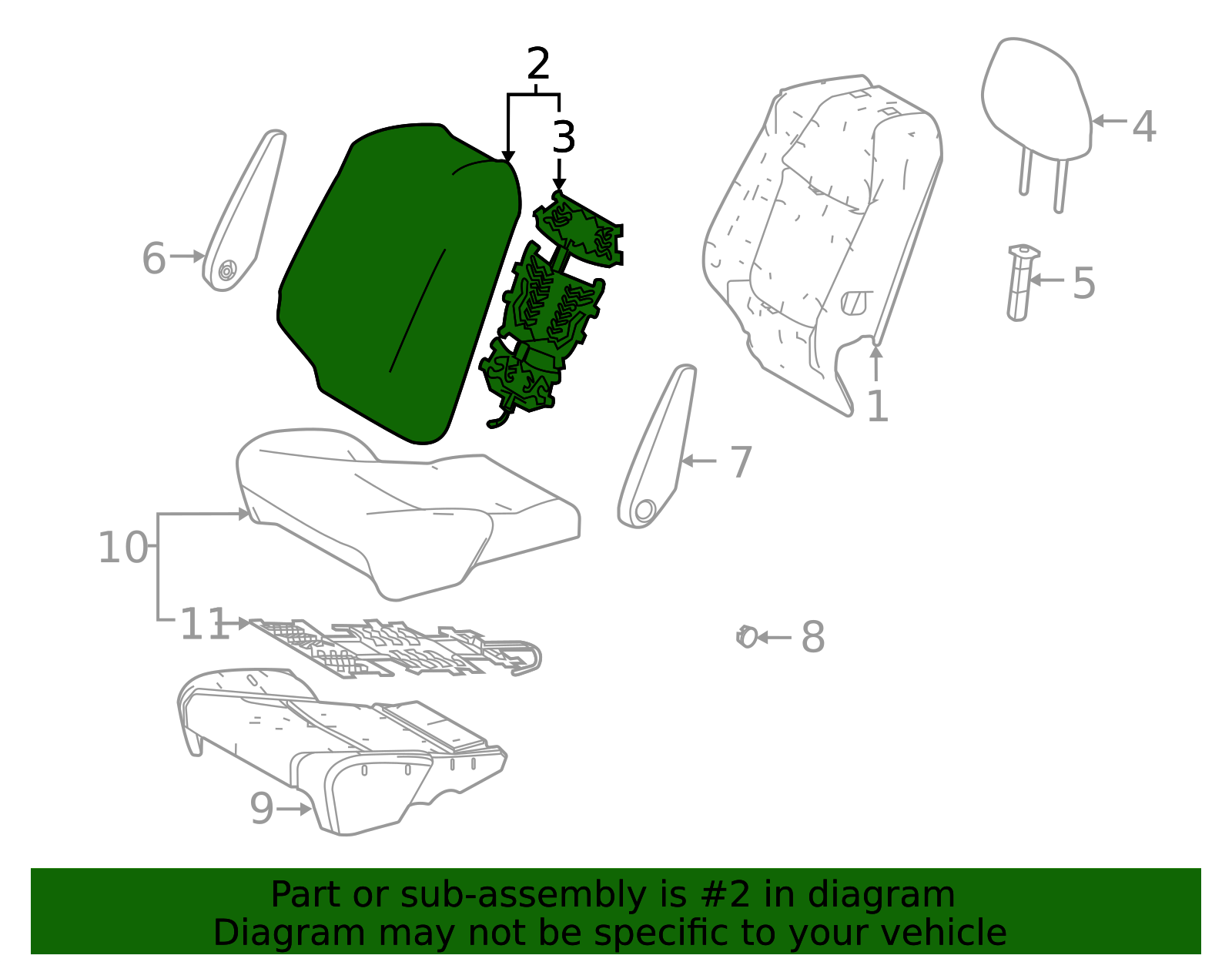 2021-2022 Toyota Sienna Seat Back Cover 71078-08130-B2 | Frontier Toyota