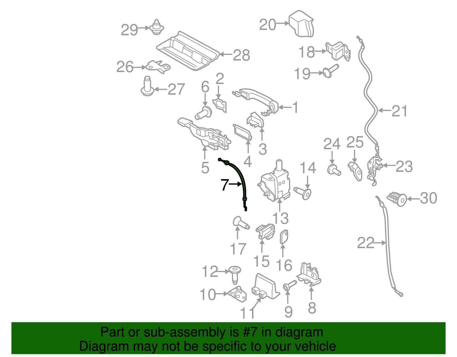 2014-2023 Ford Transit Connect | Release Cable | DT1Z-61266A46-B ...