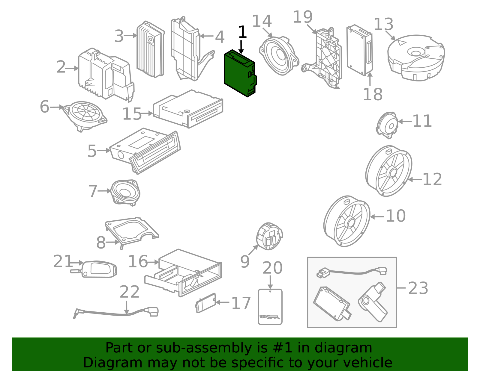 2009-2012 Audi Radio Control Unit 4F0-035-053-BX | TascaParts.com