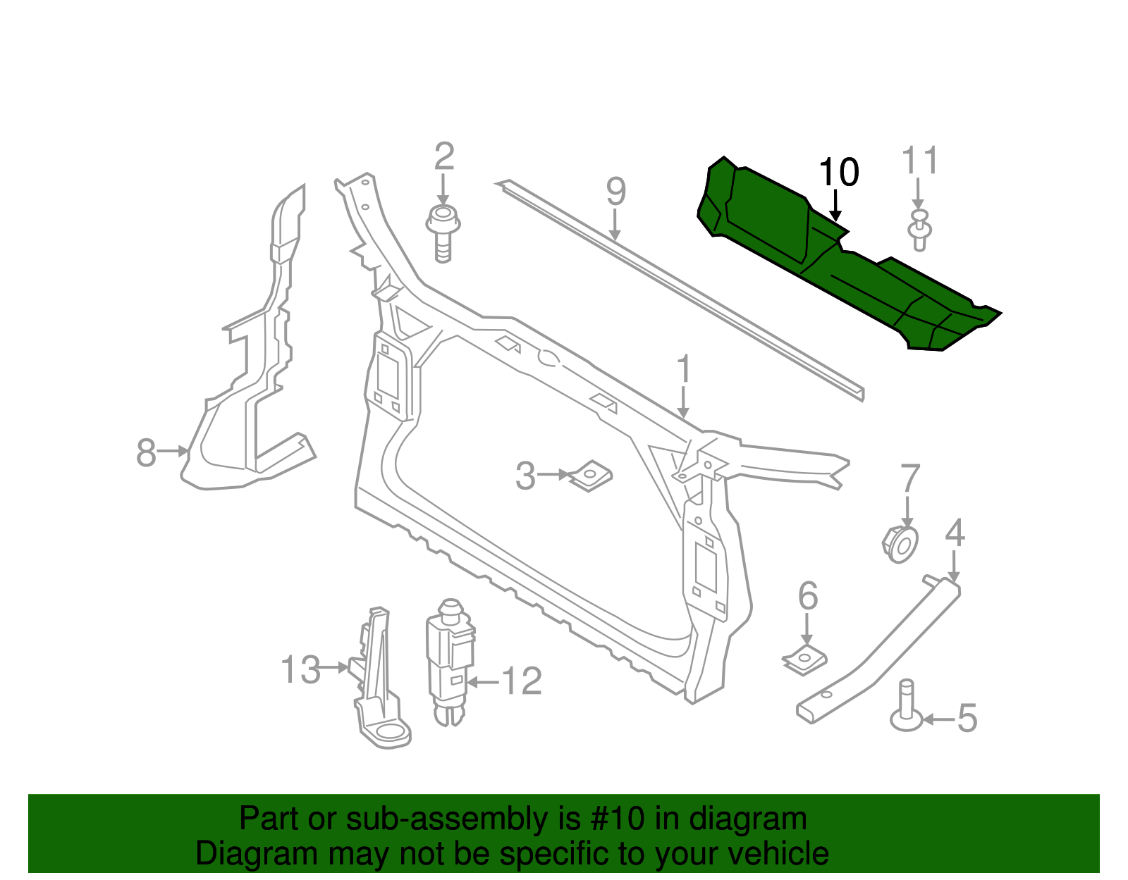 8T0-807-081-F - Sight Shield 2013-2017 Audi | Audi OEM Parts Guy