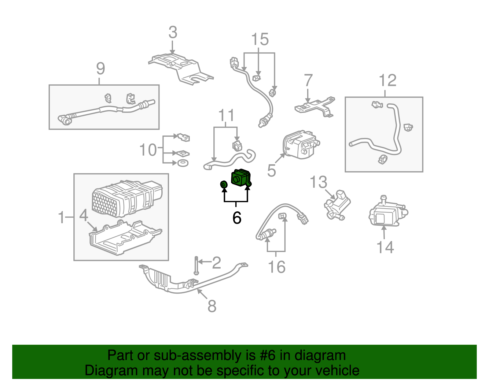 2005-2012 Acura Vapor Filter 17330-S9V-A01 | Acura Automotive Parts