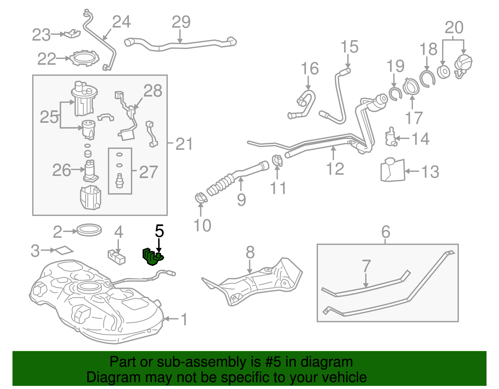 77229-47100 - Fuel Tank Clamp - 2012-2017 Toyota Prius V | OEM Genuine ...