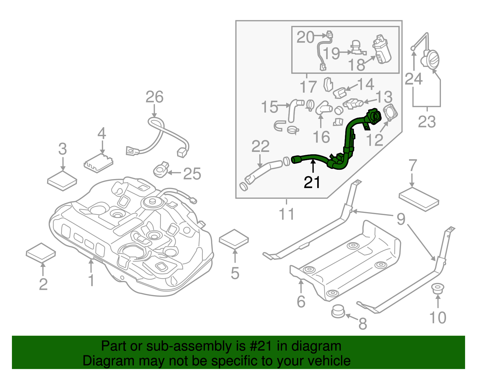 2016-2020 Kia Optima Filler Neck 31040-D5500 | TascaParts.com