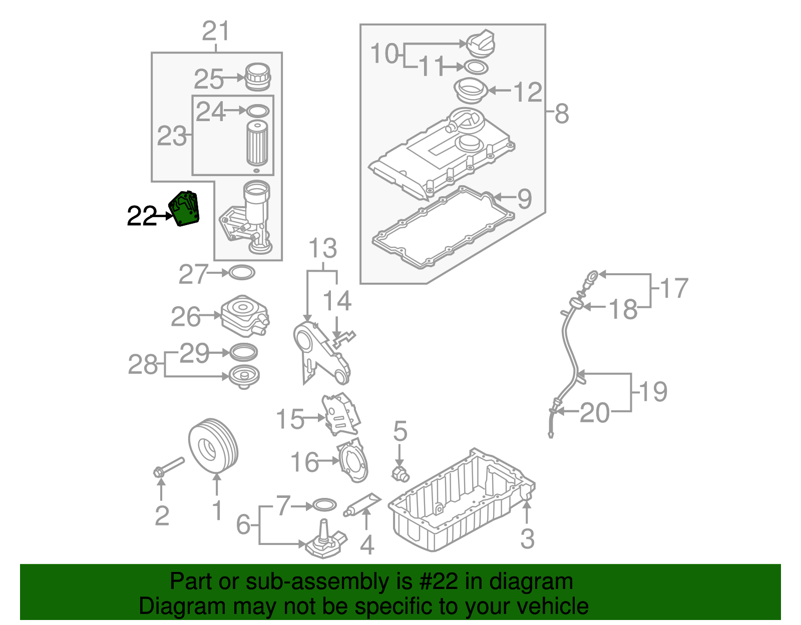 2010-2013 Audi A3 Oil Filter Housing Gasket 045-115-441 | Genuine Audi ...