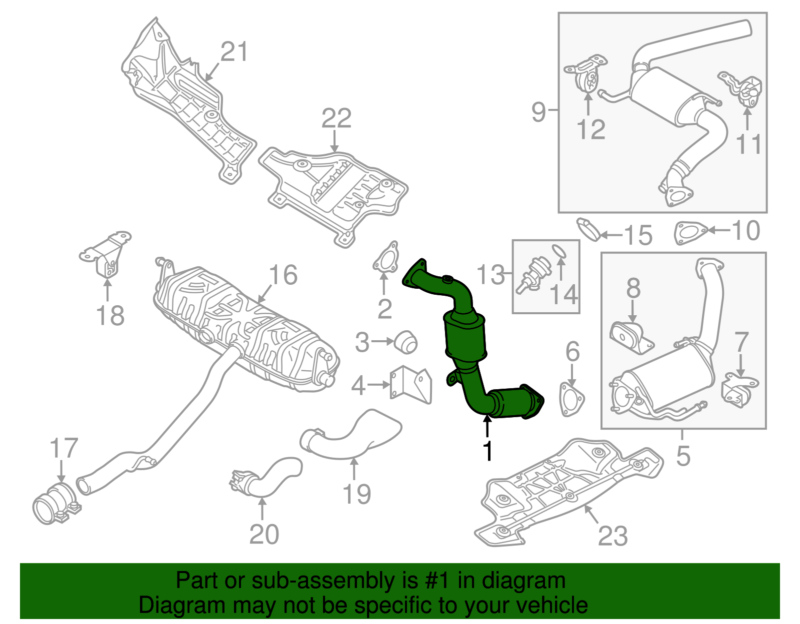 2013-2016 Volkswagen Touareg Catalytic Converter 7L8-254-301-MX | OEM ...
