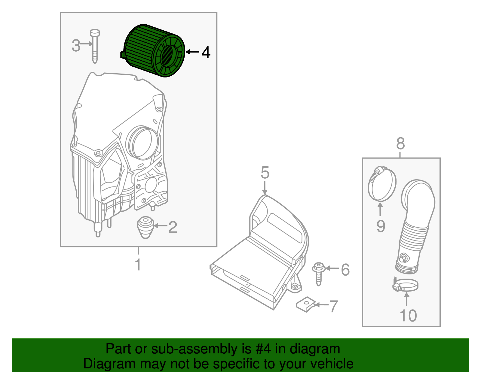 8W0-133-843 - Air Filter 2018-2025 Audi | Audi OEM Parts Guy