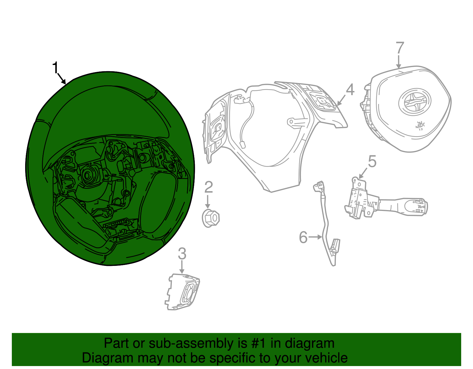 2018-2019 Toyota C-HR Steering Wheel 45100-10460-C2 | Toyota Parts Center