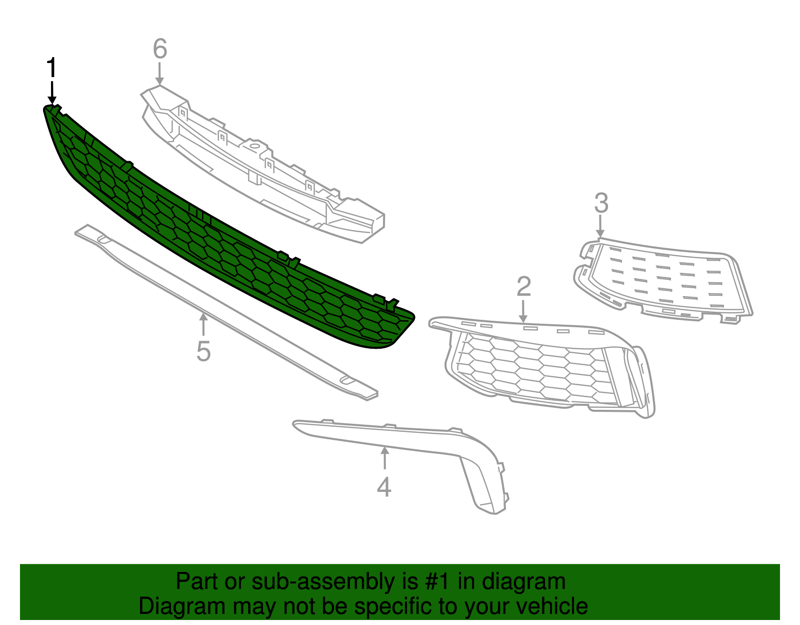 51118064931 - 2017-2020 BMW Lower Grille (51-11-8-064-931) | BMW of ...