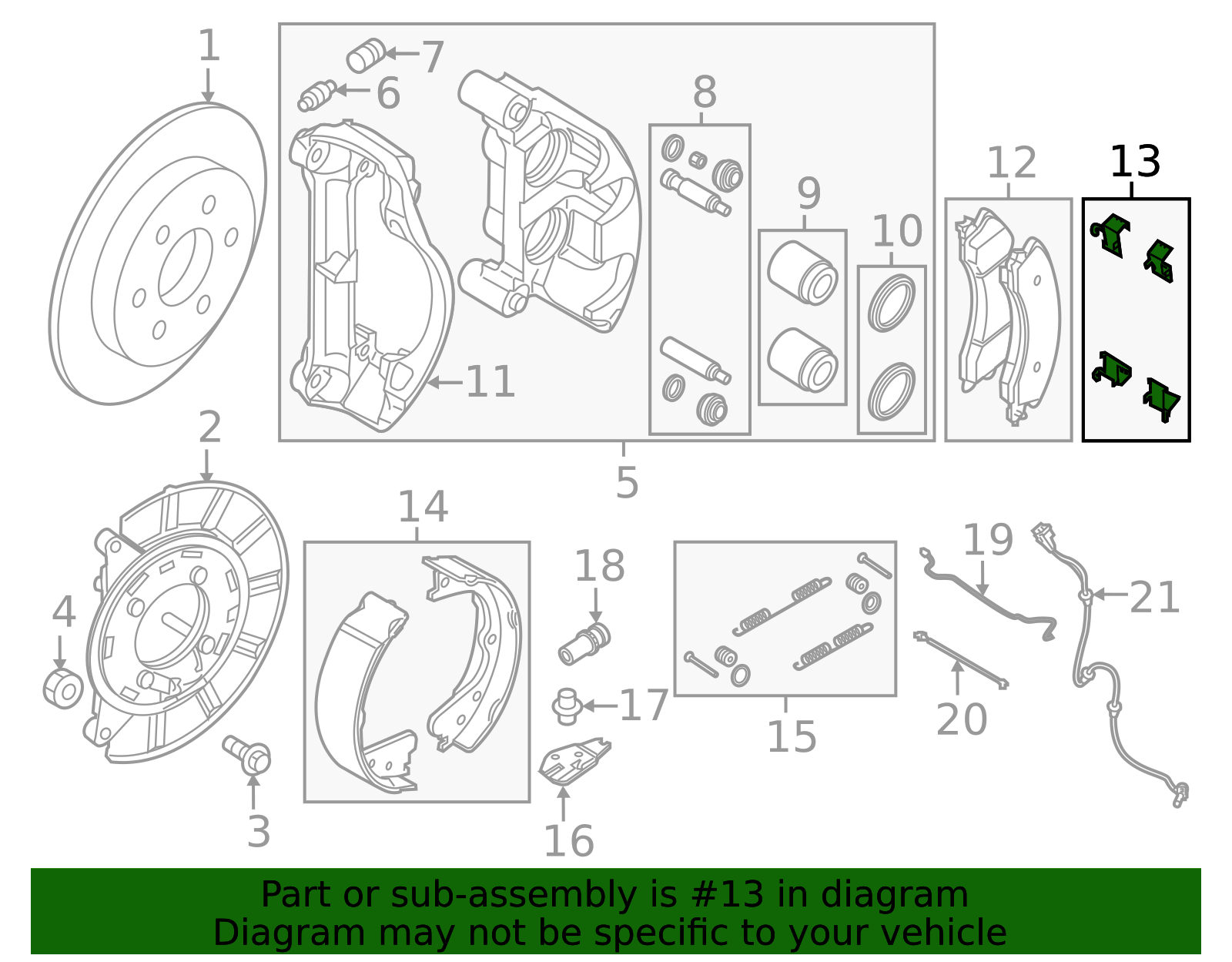 2017-2024 Nissan TITAN Disc Brake Anti-Rattle Clip Set D4080-EZ60A ...