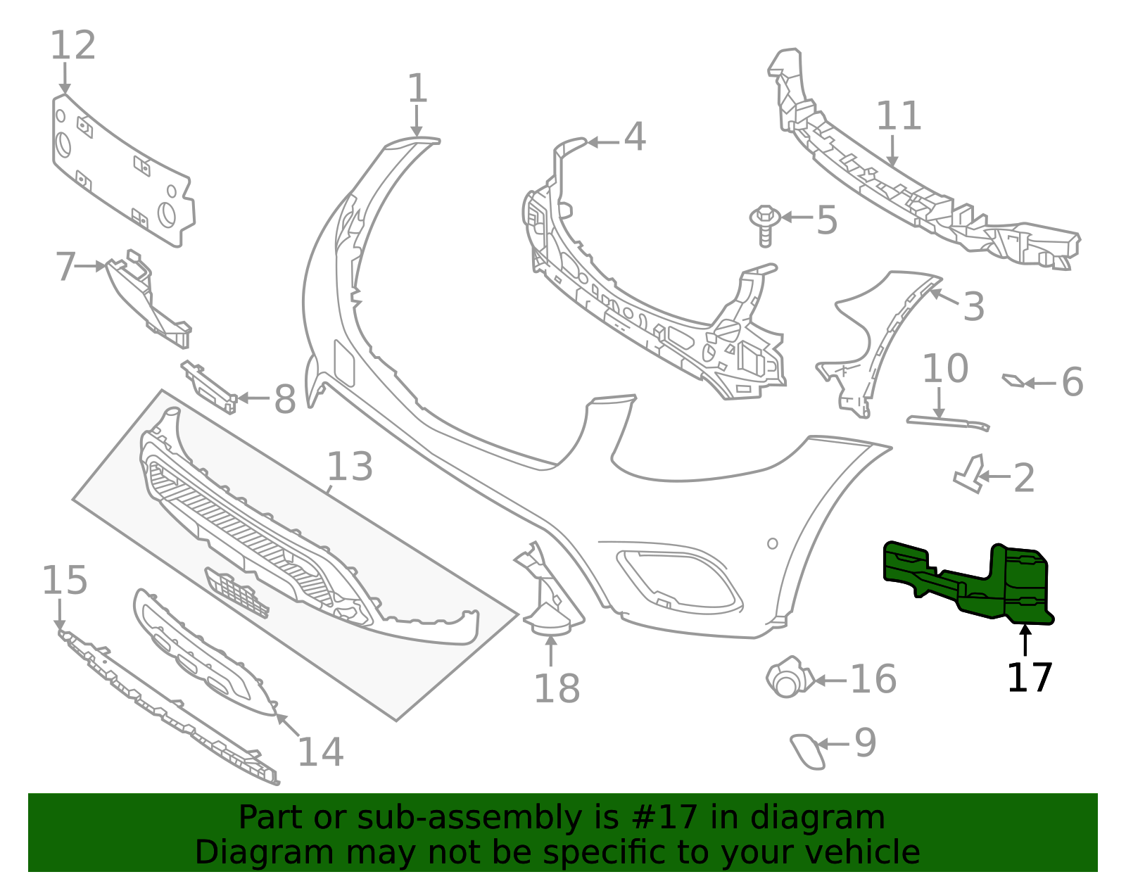 253-885-80-06 - Bumper Bracket 2020-2023 Mercedes-Benz | Mercedes-Benz ...