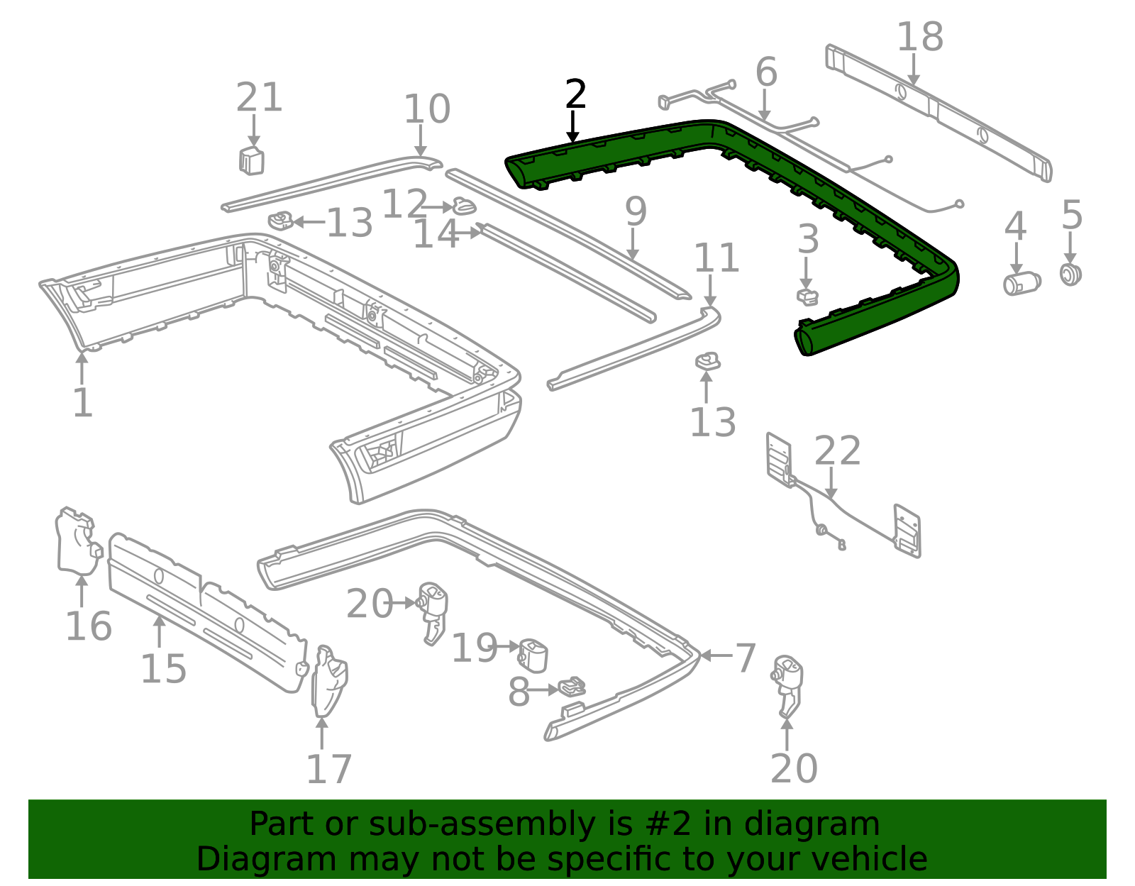 Genuine OEM Molding | 210-885-02-21 | Fits Select 1996-1999 Mercedes ...