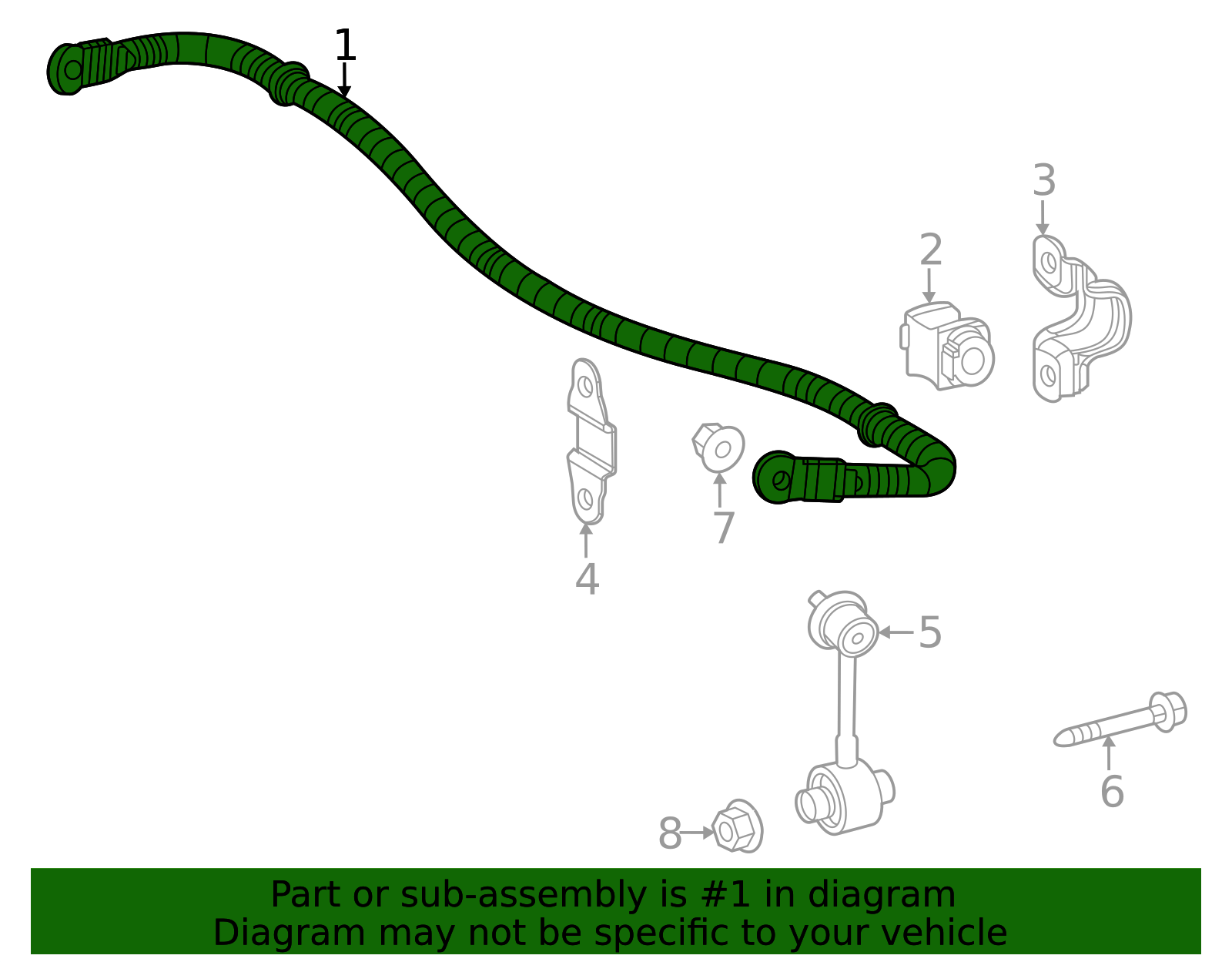 2020-2025 Toyota Highlander Stabilizer Bar 48812-0E120 | Toyota Parts ...