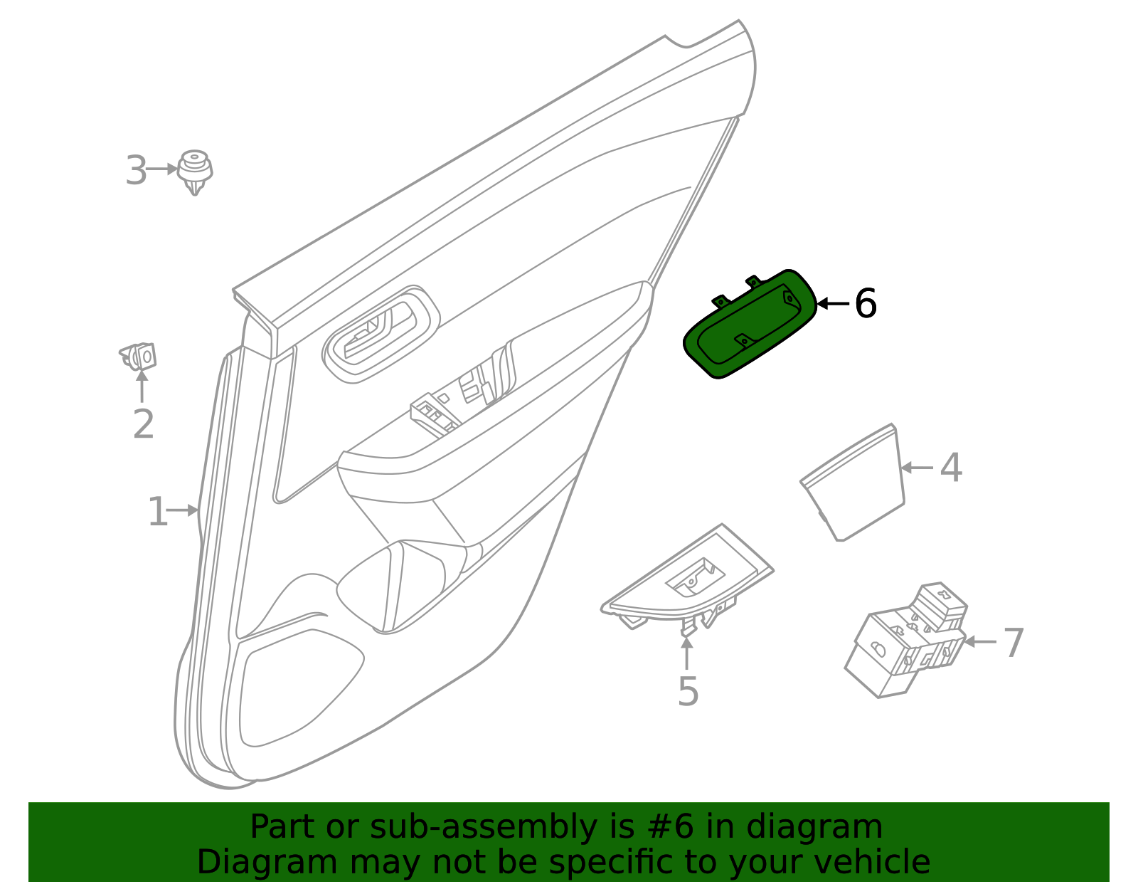 2021-2023 Nissan Rogue Handle Bezel 82682-6RA1A | Burien Nissan Parts