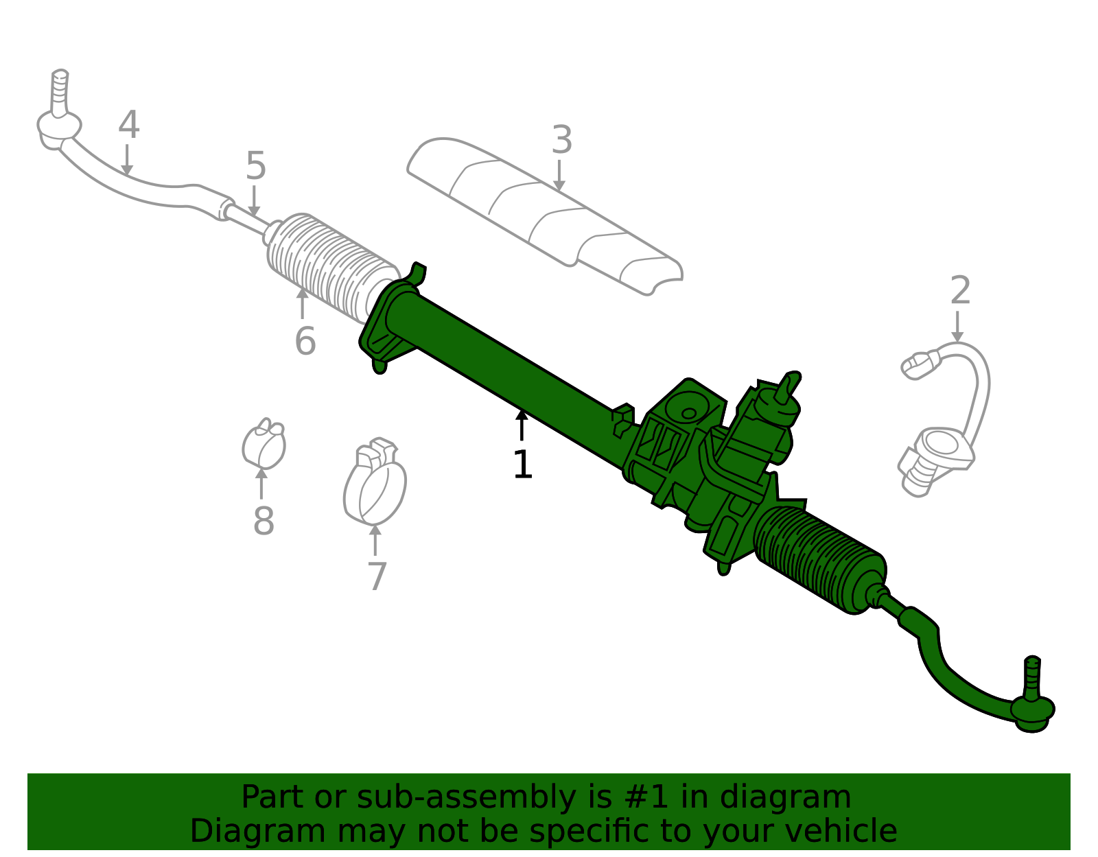 2005-2009 Volvo Steering Gear 36002631 | TascaParts.com