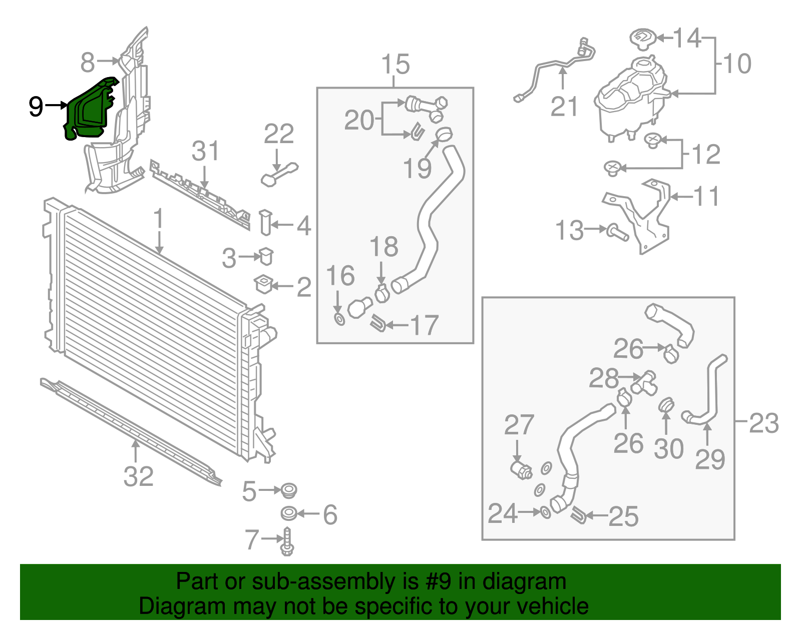 2017-2020 Audi Inner Duct 8W0-121-673-A | Audi USA Parts