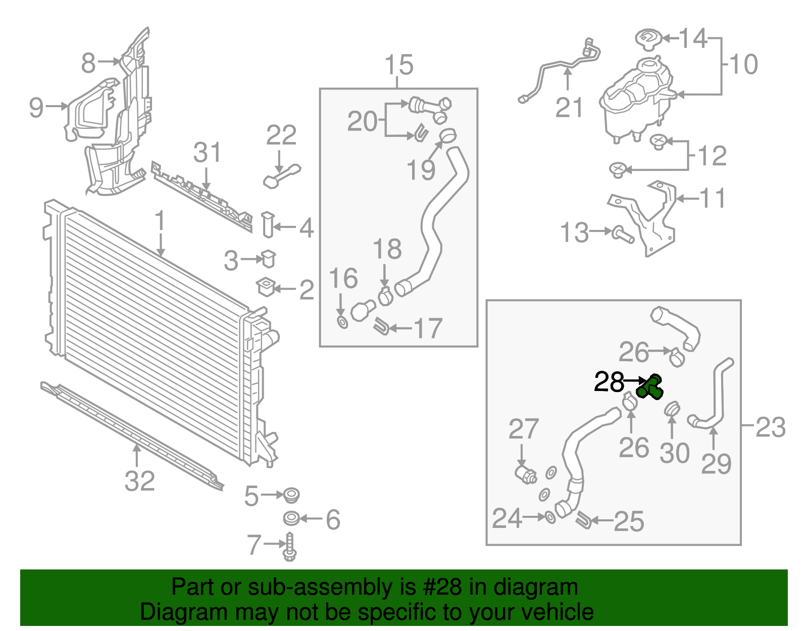 8W0-122-293-A - Upper Hose Coupling 2017-2020 Audi | Audi OEM Parts Guy