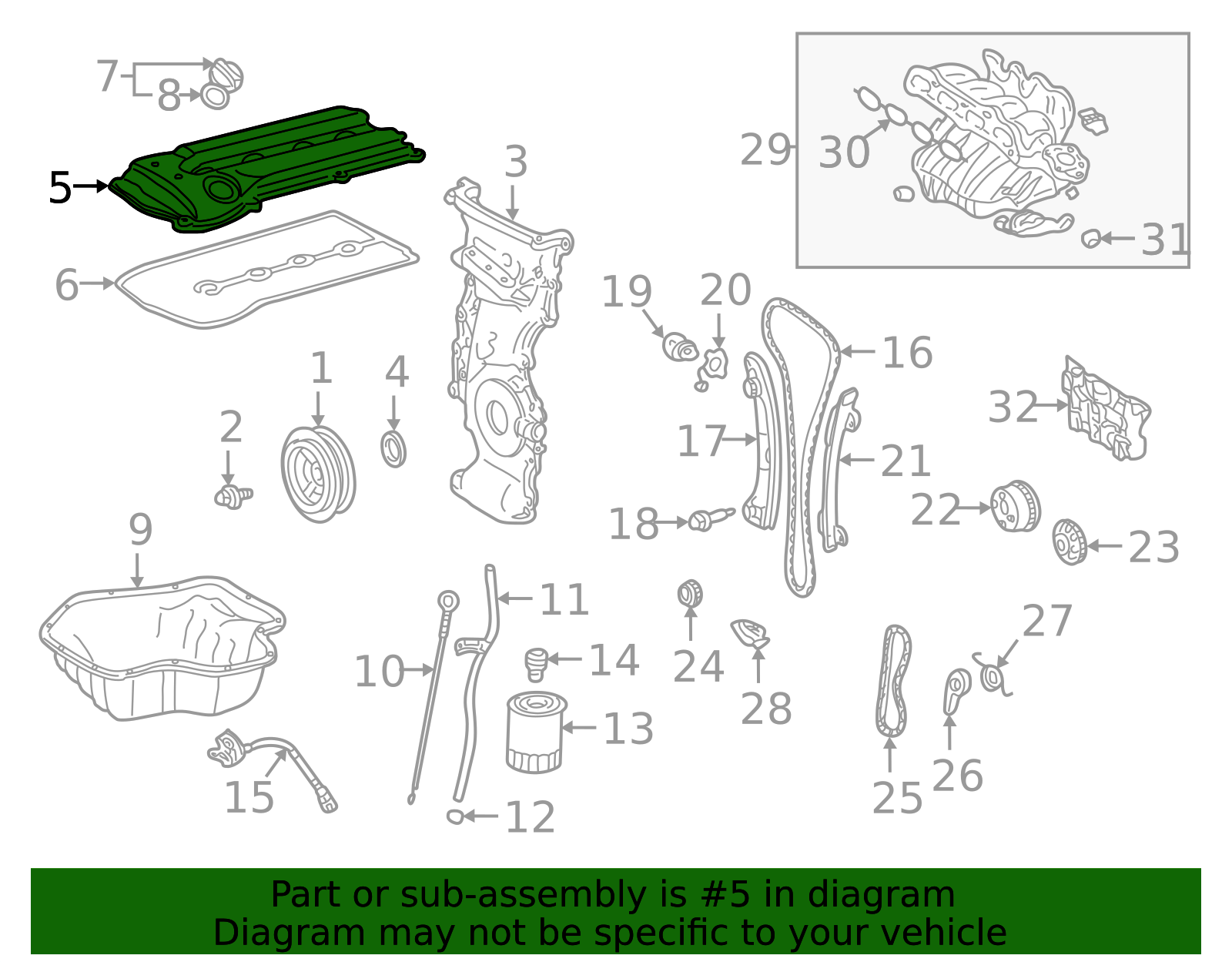 Genuine Official Toyota Valve Cover part# 11201-28033 for Ourisman ...