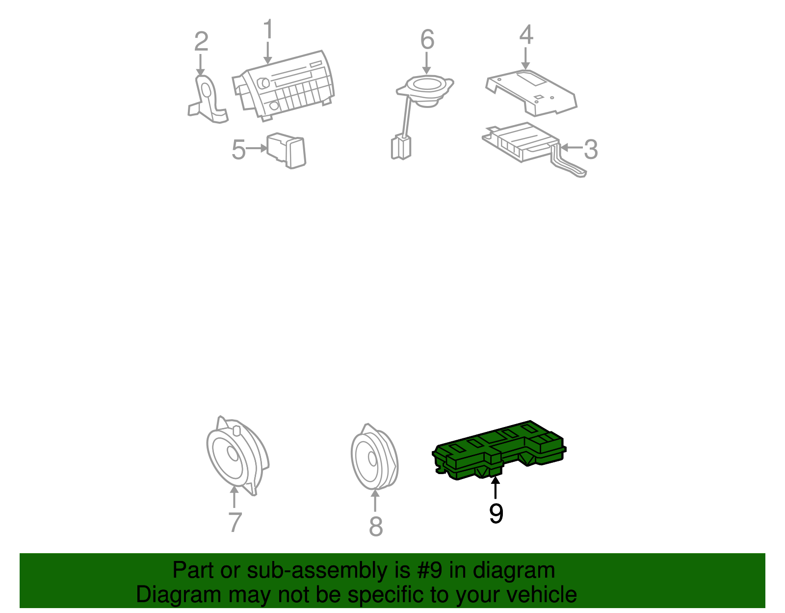 2007-2013 Toyota Tundra Speaker 86150-0C010 | Toyota San Diego Parts