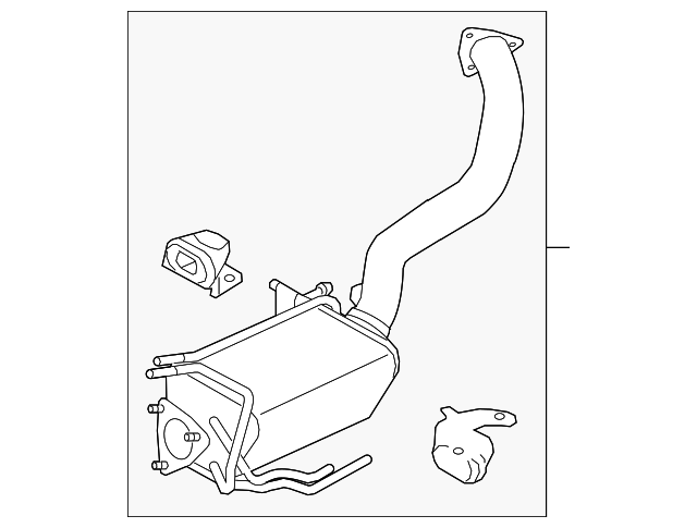 2013-2016 Porsche Cayenne Front Muffler 958-113-023-EX | OEM Parts Online