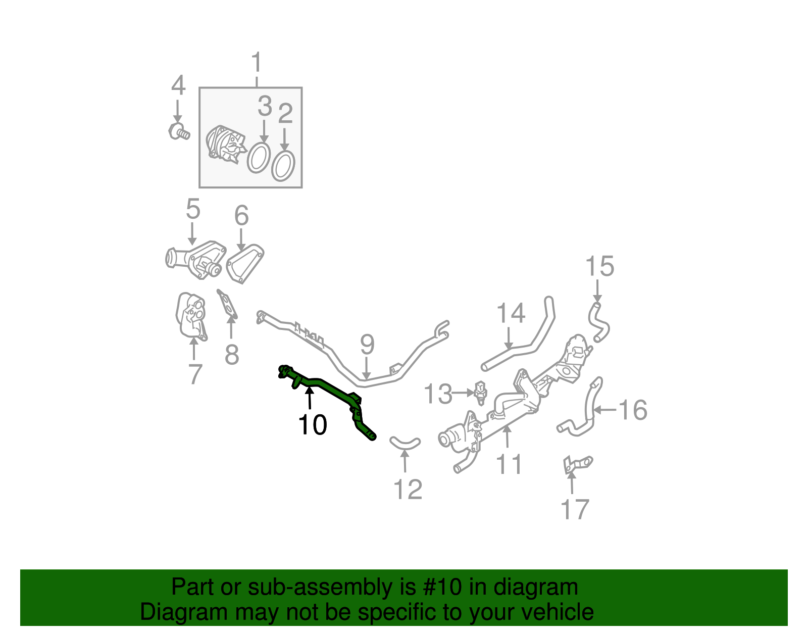 2004-2009 Nissan Quest Water Pipe 14053-ZA000 | Bill Kay Nissan Parts