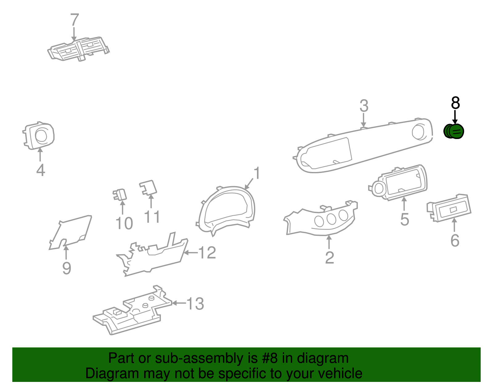 2015-2017 Toyota Yaris Air Vent 55680-0D020-C7 | Toyota San Diego Parts