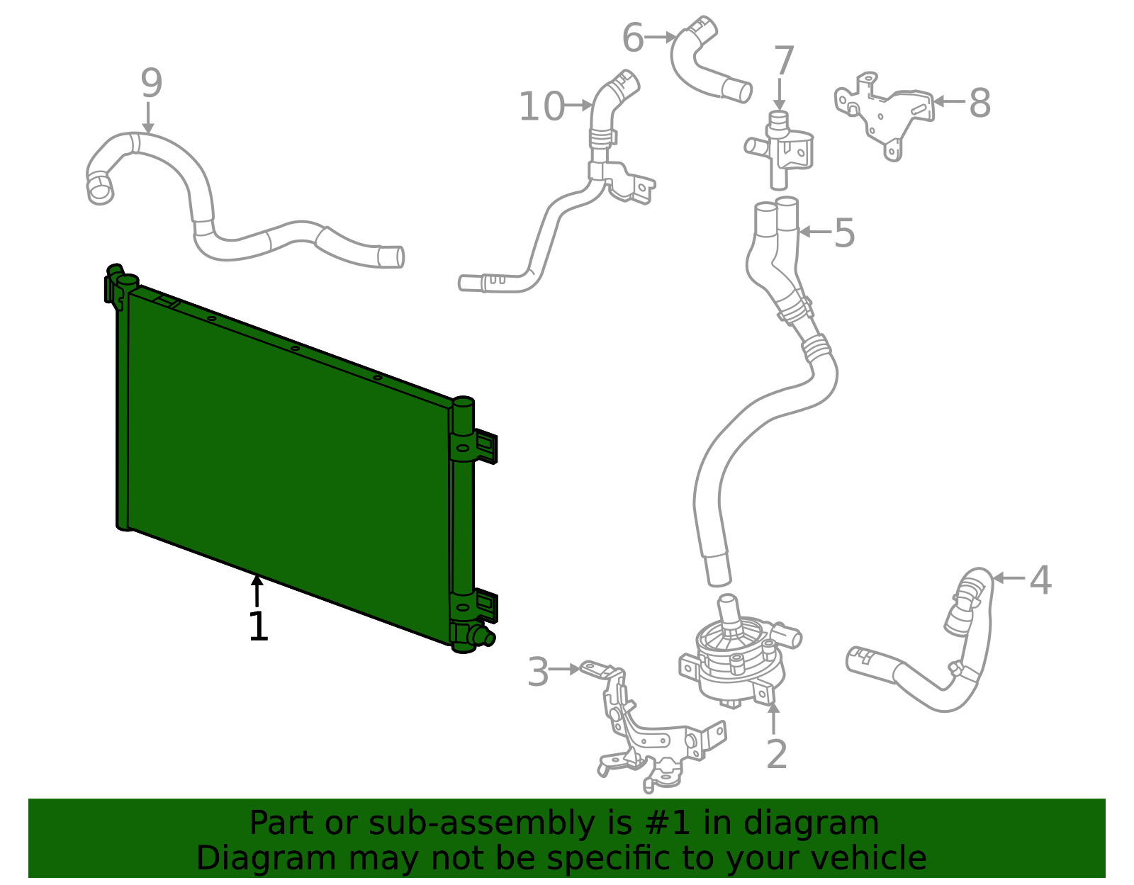 2020-2025 Cadillac Radiator 42910198 GM | GMPartsDirect.com