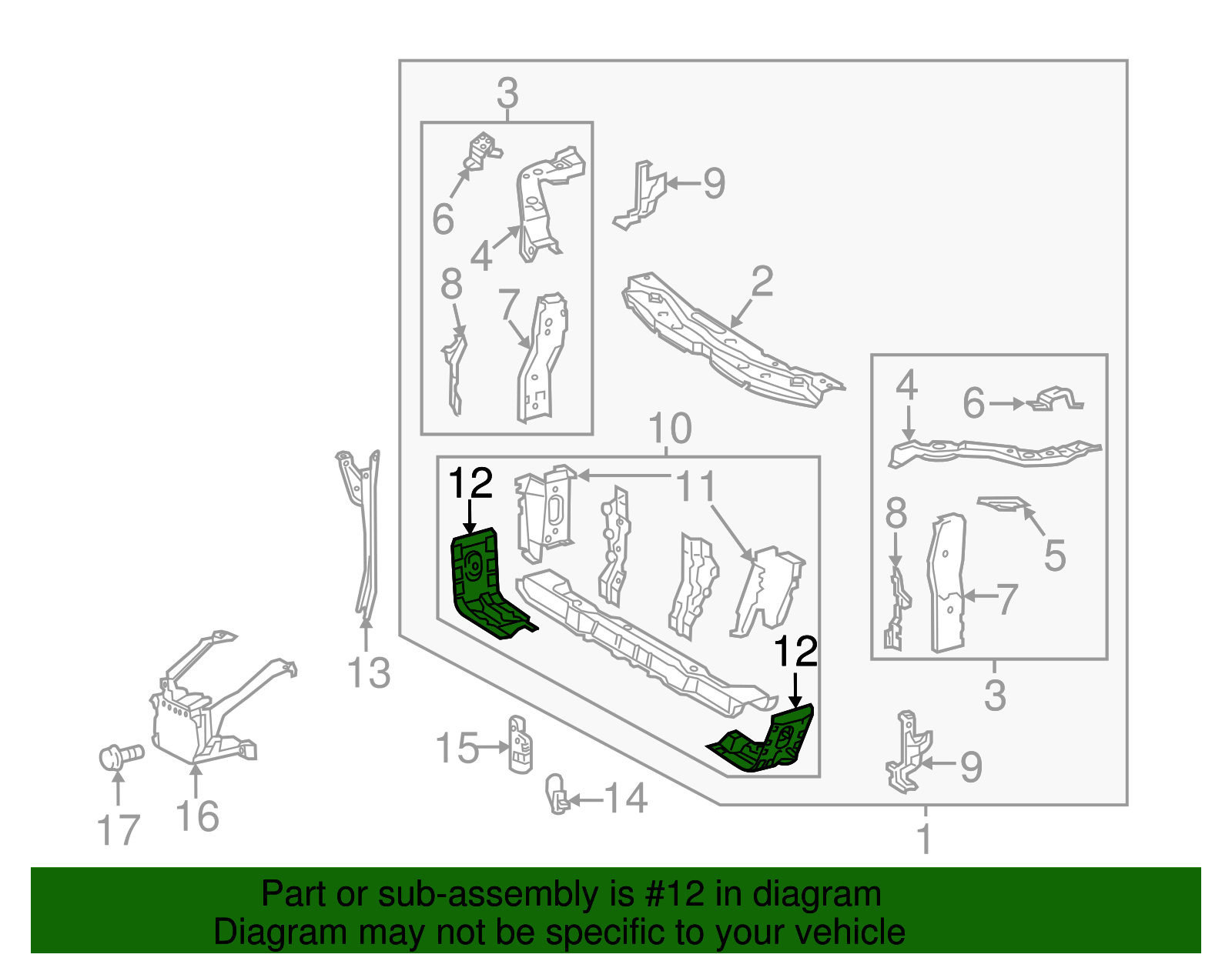 57166-33031 - Outer Reinforced 2007-2018 Lexus | Lexus Parts Outlet