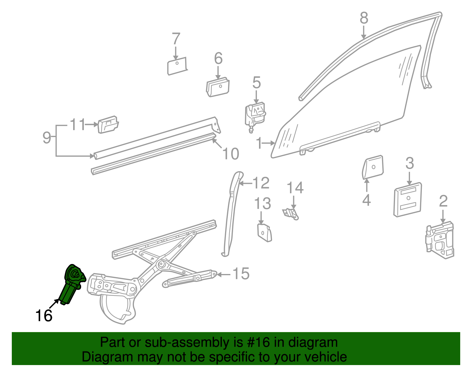 208-820-14-42 - Window Motor 1998-2000 Mercedes-Benz | Mercedes-Benz ...