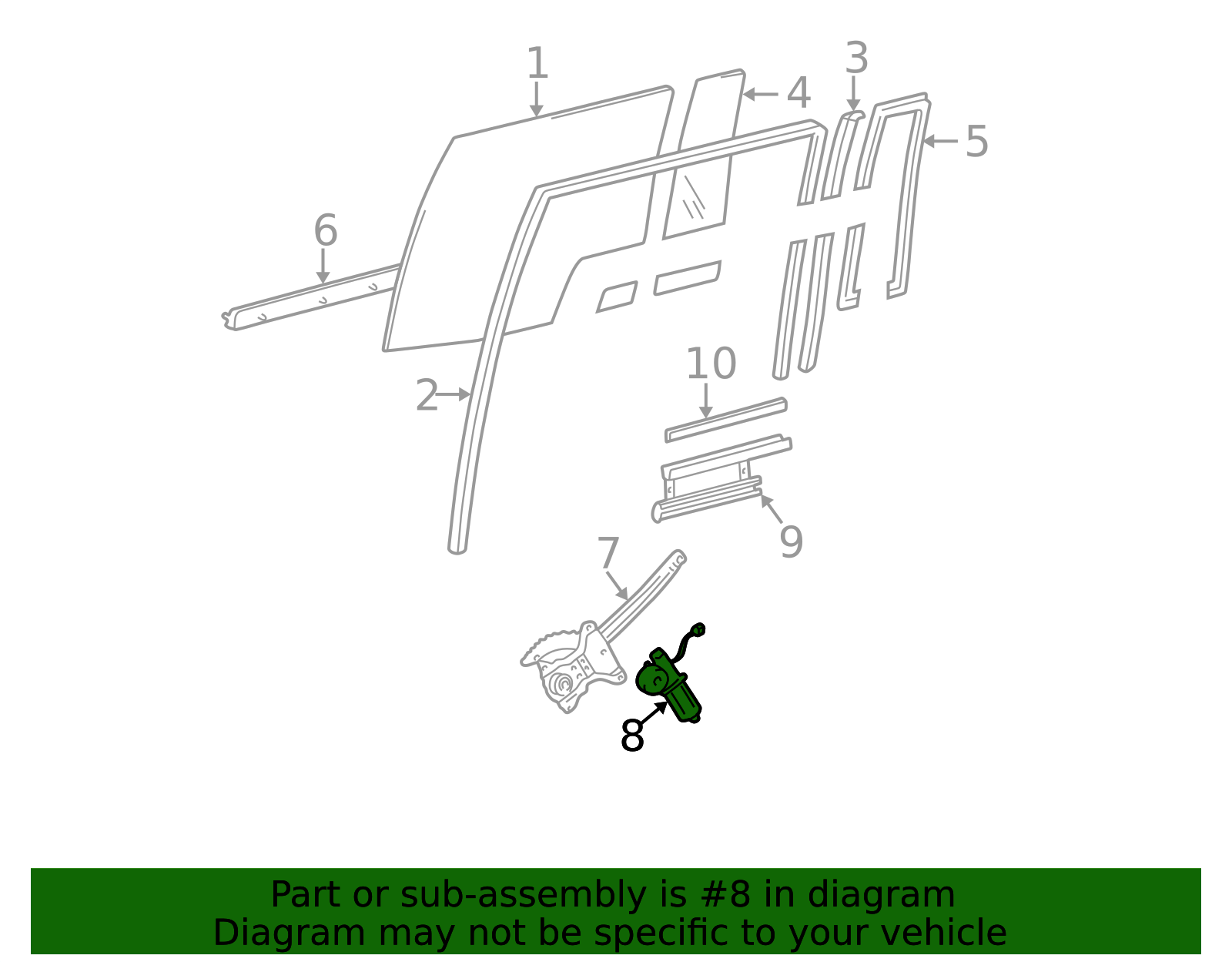 1996-1998 Toyota Land Cruiser Window Motor 85720-60080 | Toyota Parts ...