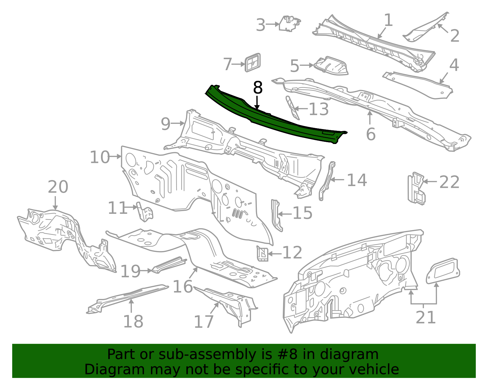 2019-2025 GM Plenum Upper Panel 23380290 | Capital Chevy Parts