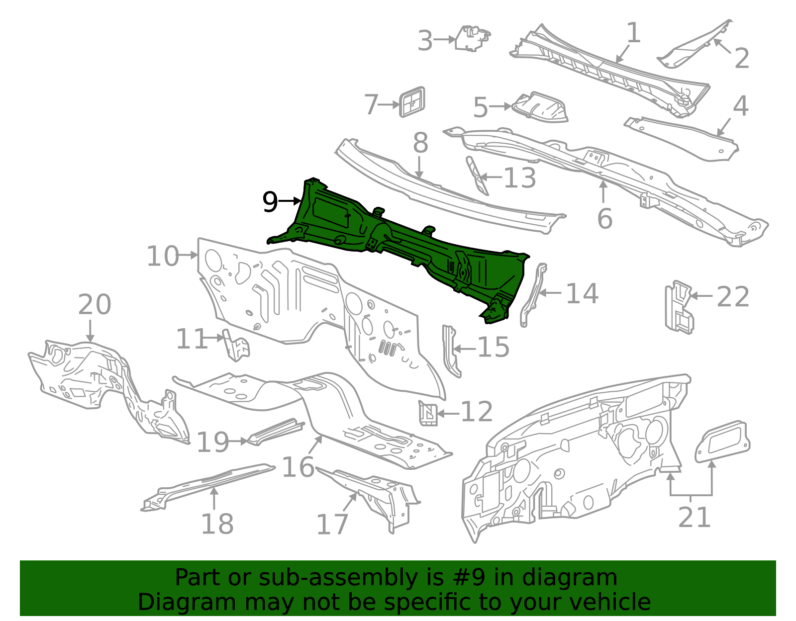 2019-2025 GM Plenum Lower Panel 84561254 | Capital Chevy Parts