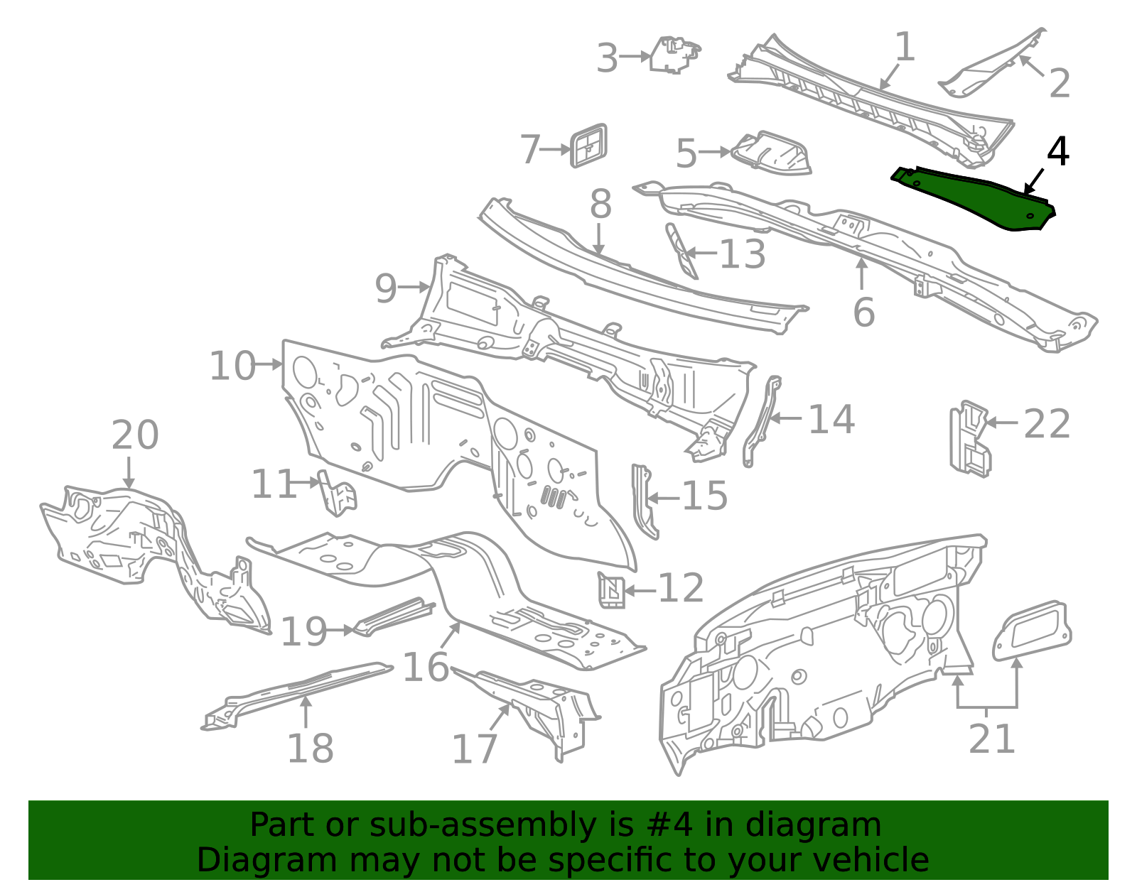 84829978 - 2019-2025 GM - Windshield Wiper System Module Shield ...