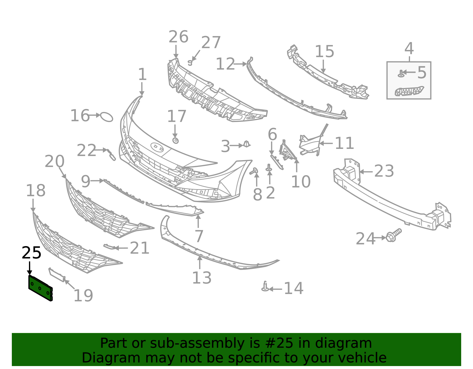 Hyundai - 86519-AA020 - License Bracket - 2021-2023 Hyundai Elantra ...