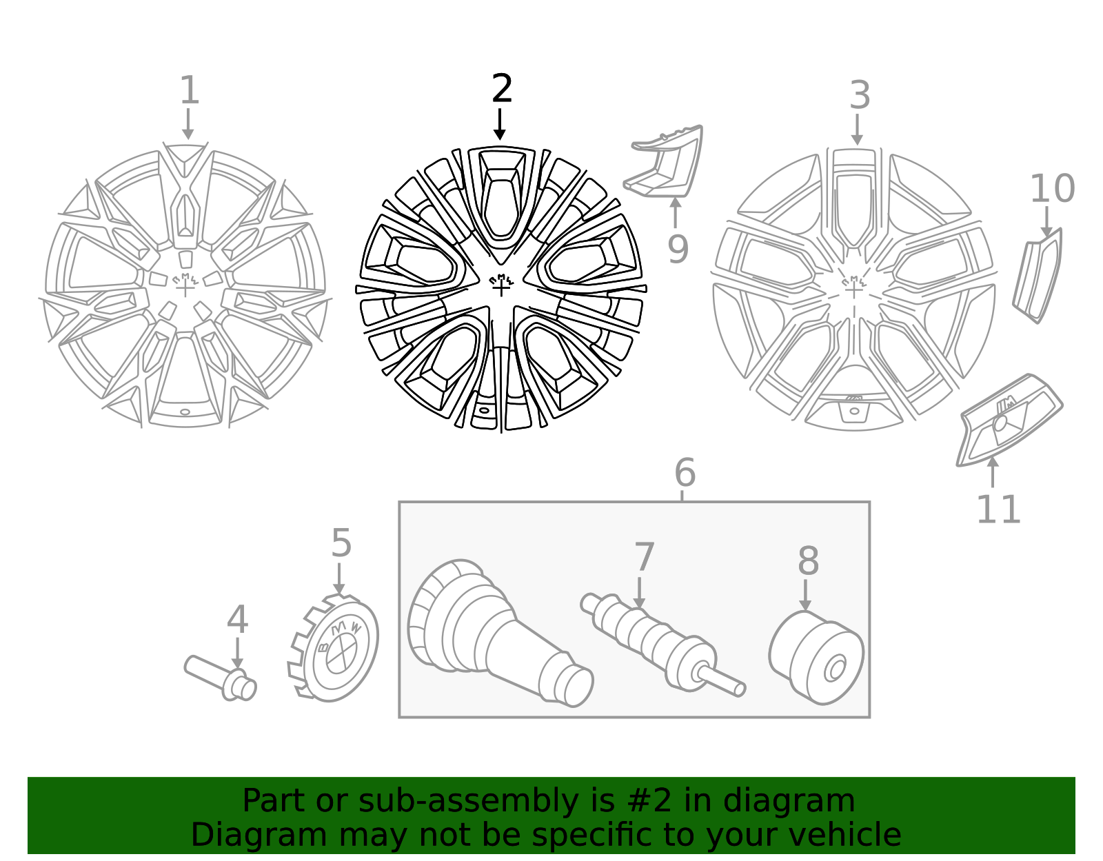 Genuine BMW 36-11-5-A19-DE7 | Wheel, Alloy | FREE Shipping on Most ...