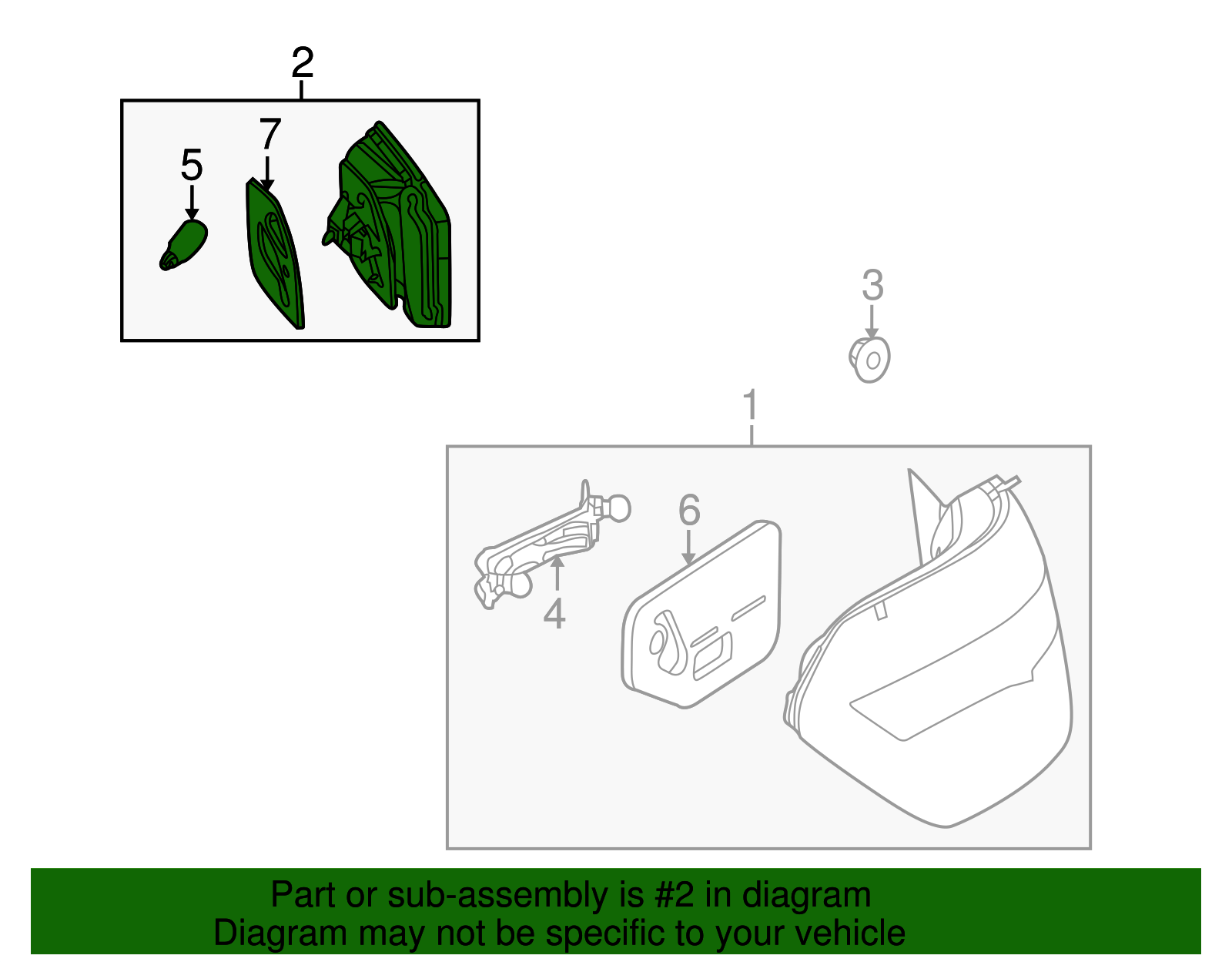 212-906-02-58-64 - Backup Lamp Assembly 2010-2013 Mercedes-Benz ...