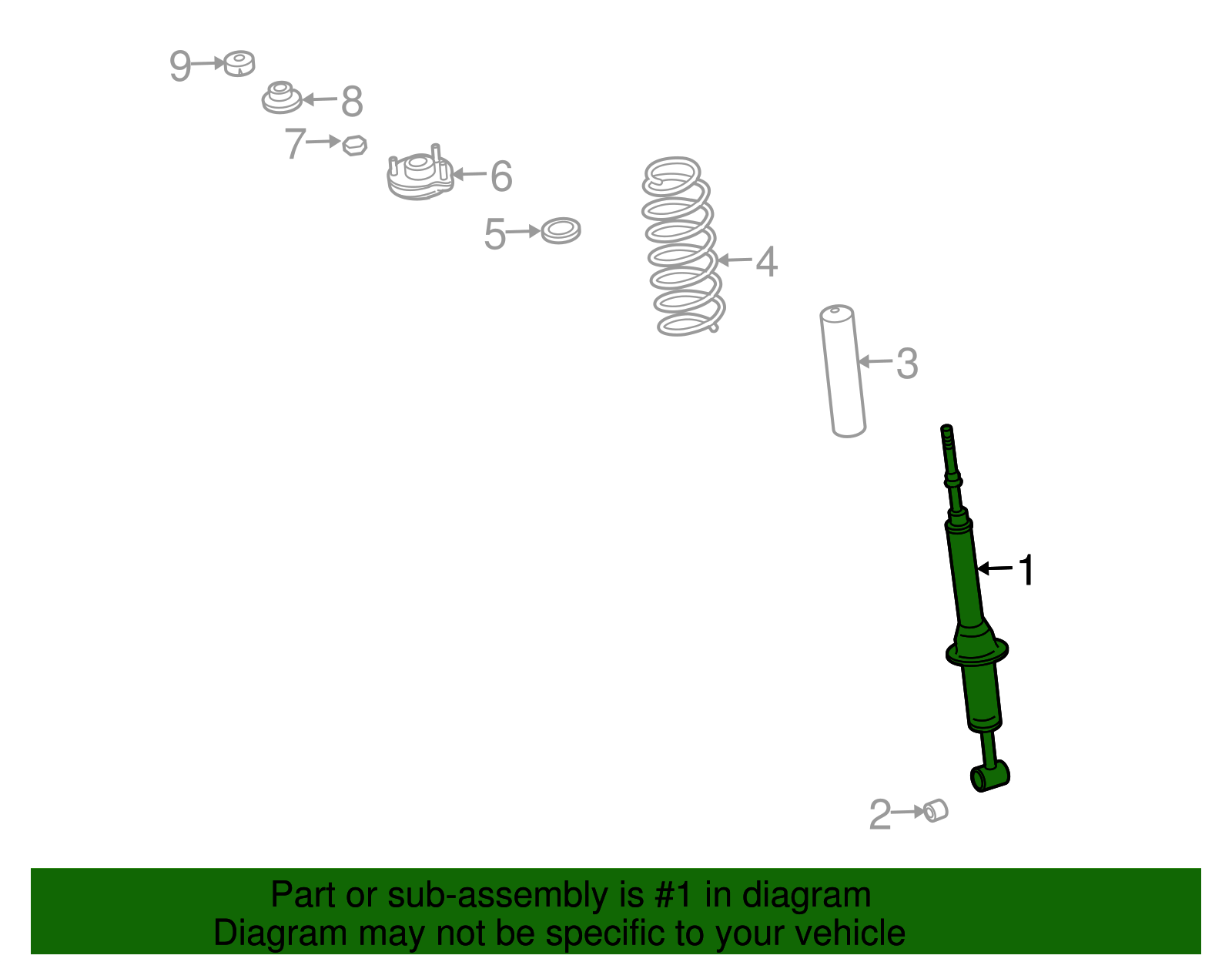 2003-2009 Lexus GX470 | Shock Absorber | 48510-60121 | Express Lexus Parts