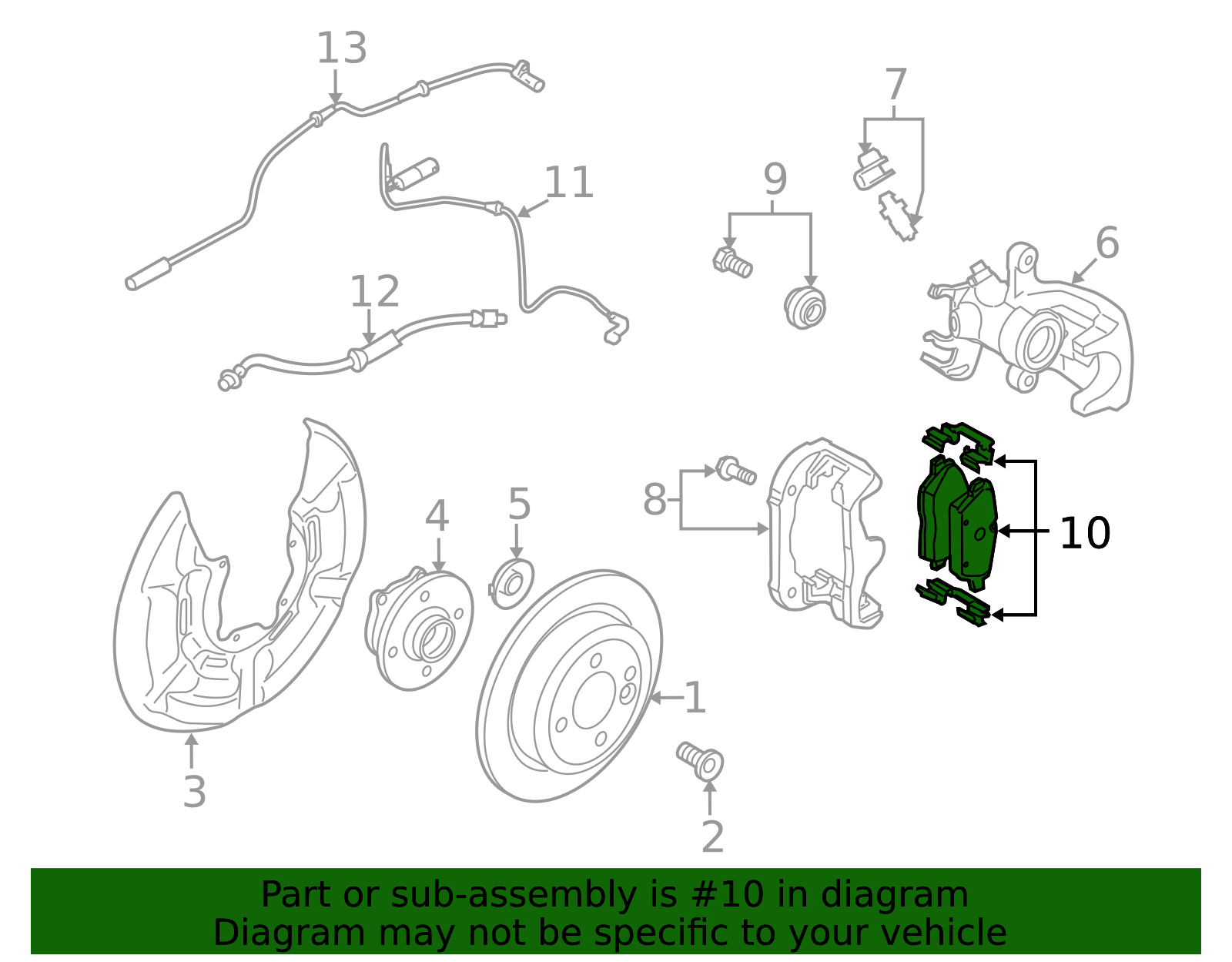 2014-2019 Mini Cooper Brake Pads SET Rear 34-21-6-871-300 | Mini Parts ...