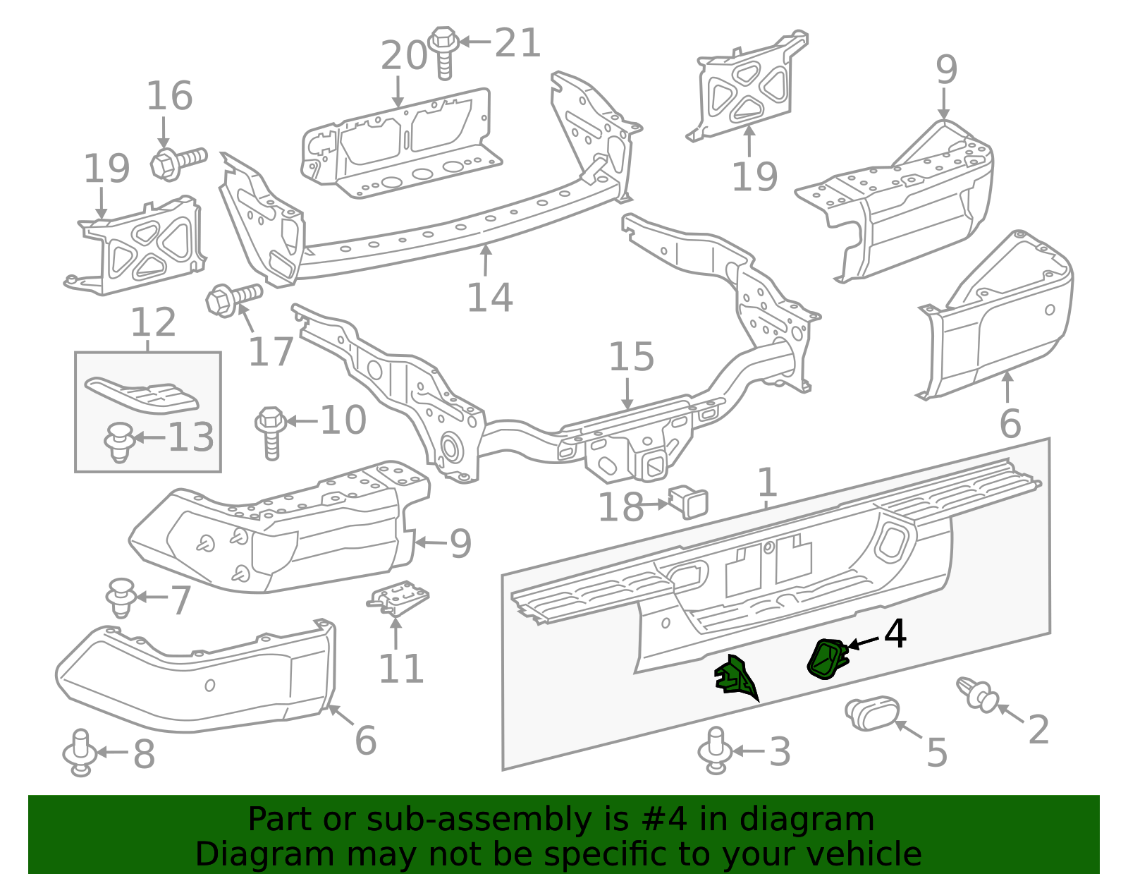 52155-0C040 - License Plate Light Lens (Right, Rear) - 2014-2021 Toyota ...